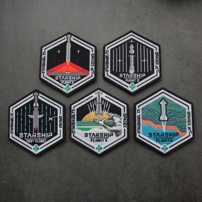 Starship SpaceX Exploration Embroidery Patches Starbase TX Flight ...