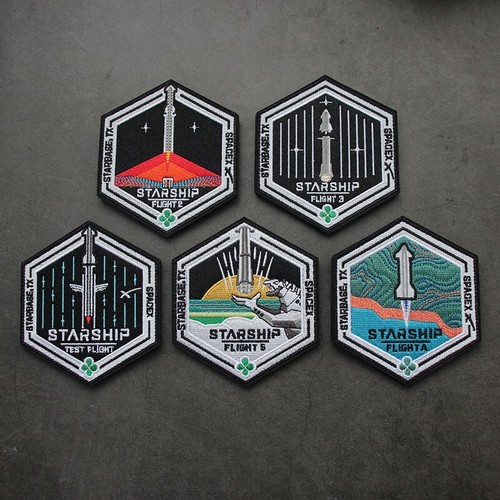 Starship SpaceX Exploration Embroidery Patches Starbase TX Flight ...
