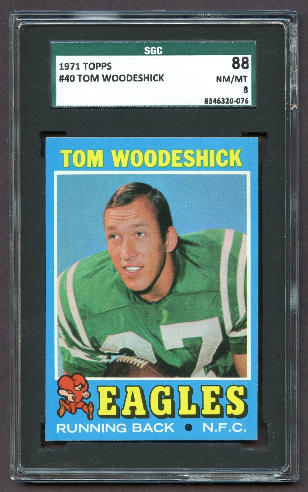 1971 Topps #40 Tom Woodeshick *Eagles* SGC 88 NM/MT #8346320-076 | eBay