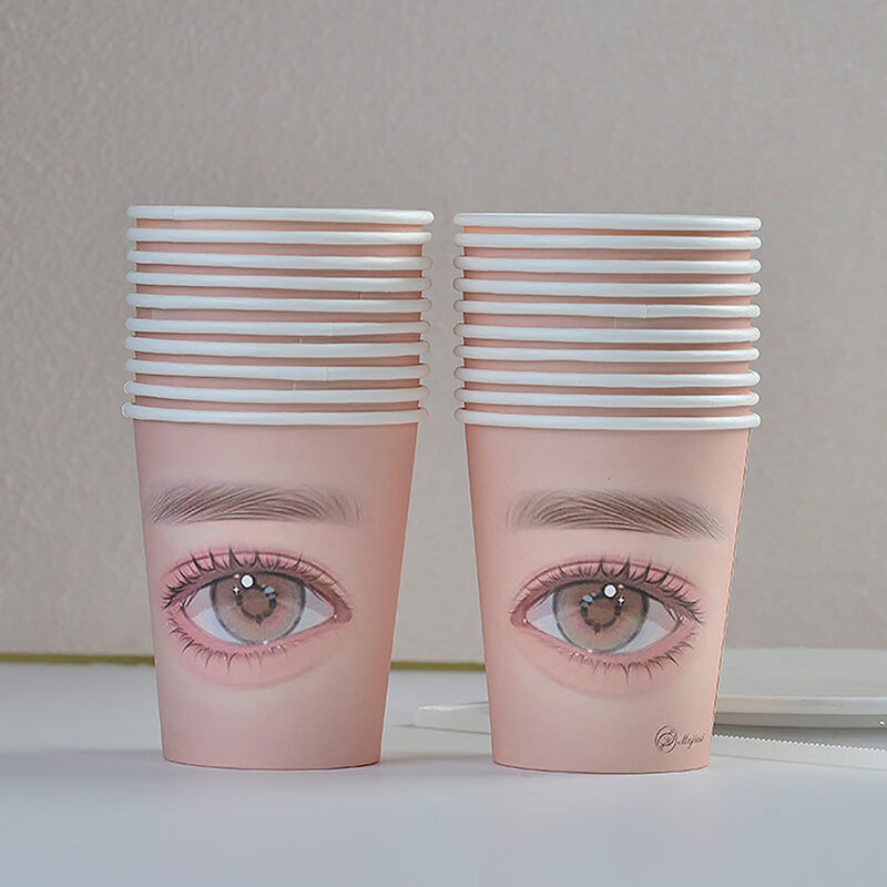 20Pcs Beauty Eyelash Practice Paper Cup Eyelash Extension Beginner ...