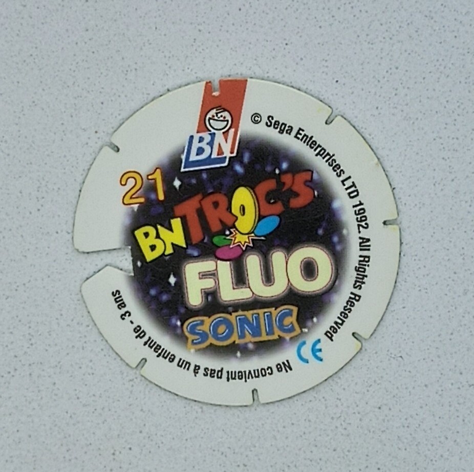 Pog Volant Sonic 21 BN TROC'S Pogs Kini Kinis Slammers Caps Flip Tazos ...