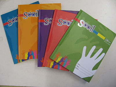 Scoil Hardback Books School Exercise Feint Line Ruled Workbooks Study ...