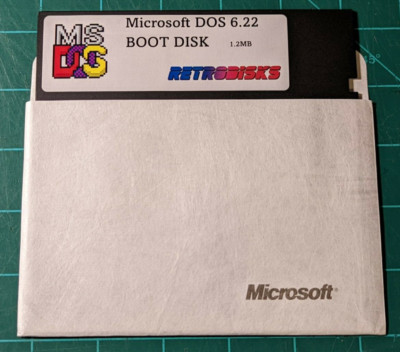 MS-DOS 6.22 Boot Disk - 1.2 MB 5.25" - IBM PC Floppy Diskette Microsoft ...