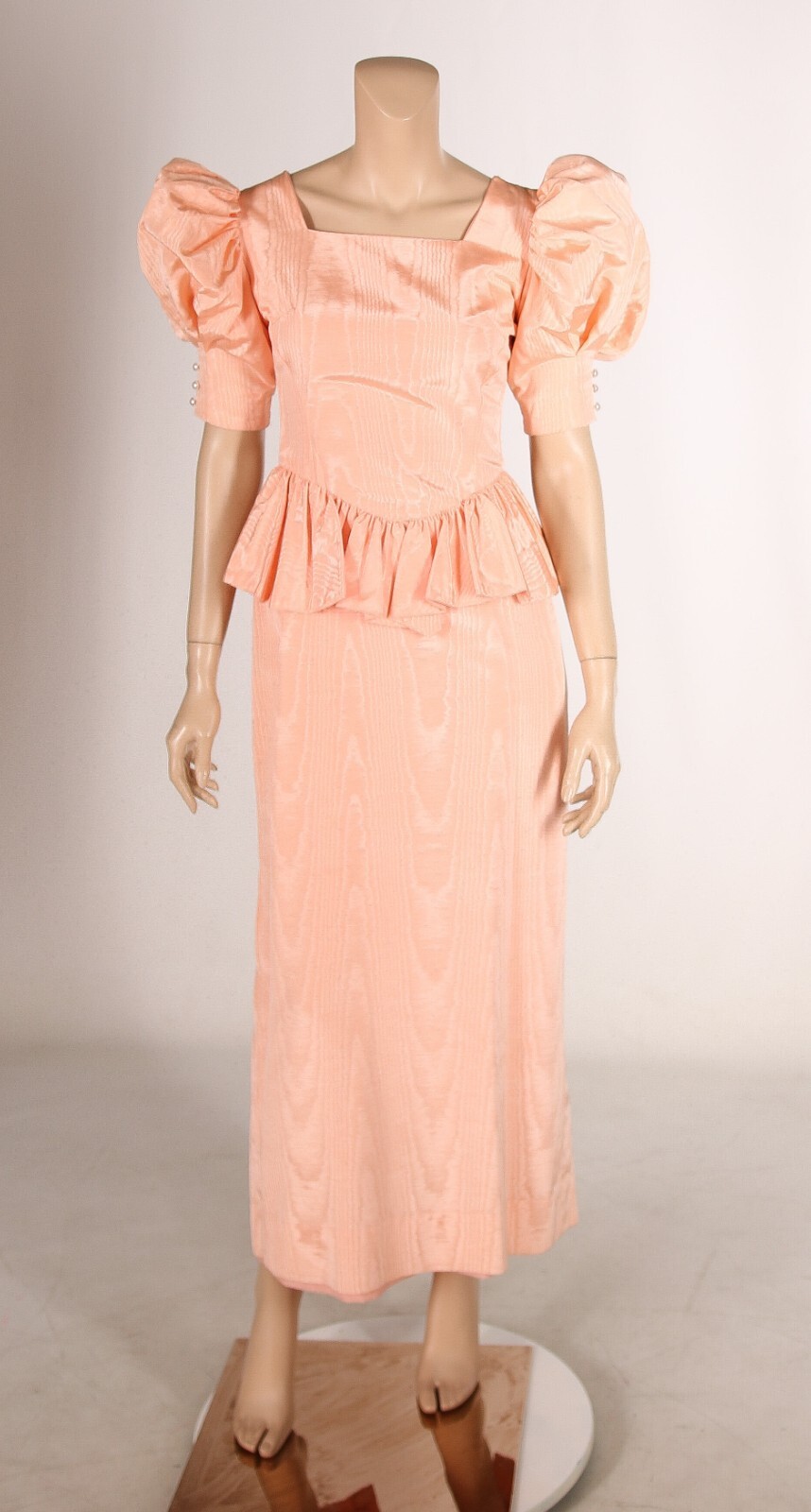 Unbranded Vintage 80s Peach Party Prom Bridesmaid Dre… - Gem