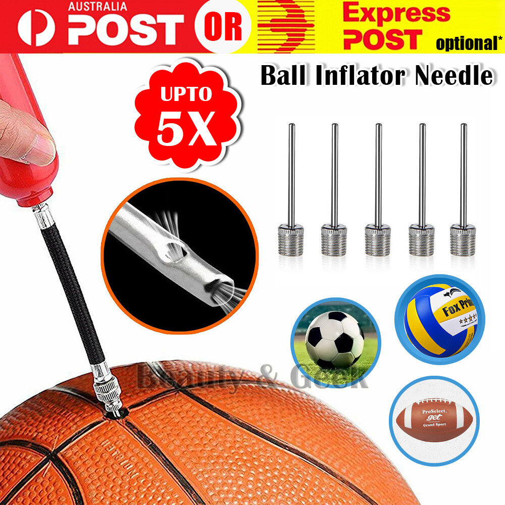 Upto 20x Ball Pump Air Inflator Soccer Basketball Football Needle Sports Pin NEW | eBay Australia