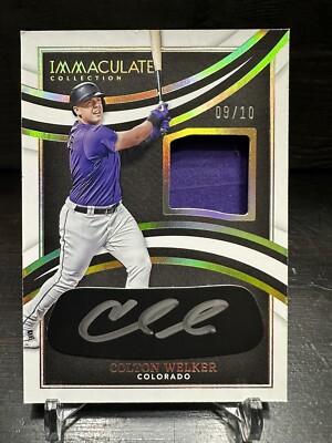 2022 Immaculate Collection Colton Walker Eye Black Silver Sharpie Auto ...
