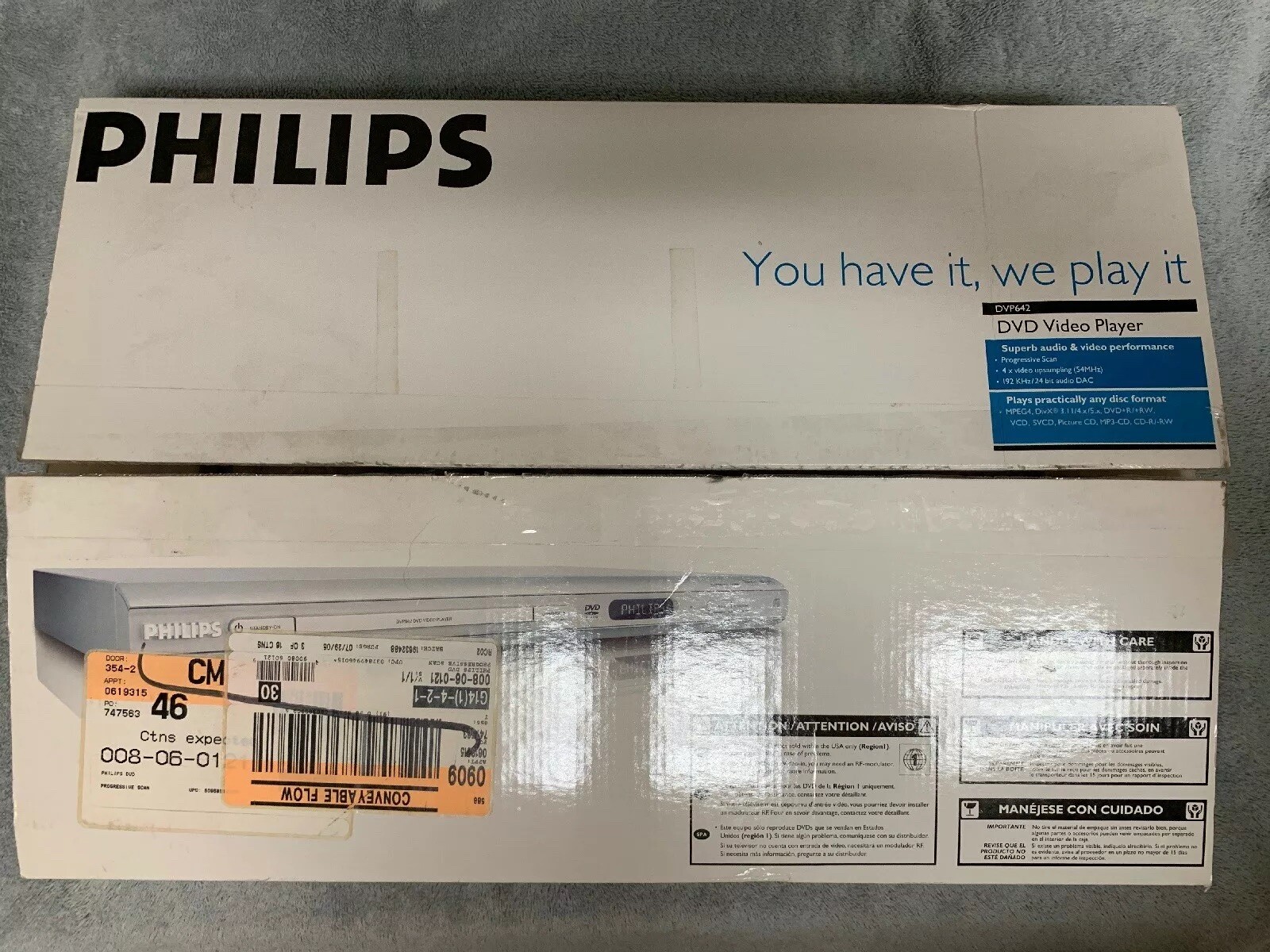 Philips DVP642 DivX-Certified Progressive-Scan DVD Player New In Opened ...