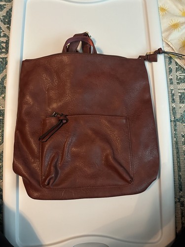 Jen & Co - Leather Backpack Purse Bag Maroon | eBay