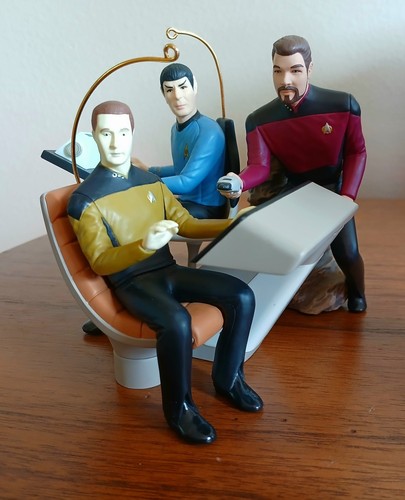 Vintage Hallmark Star Trek Ornaments Set Of 3 No Boxes Will Riker, Data ...