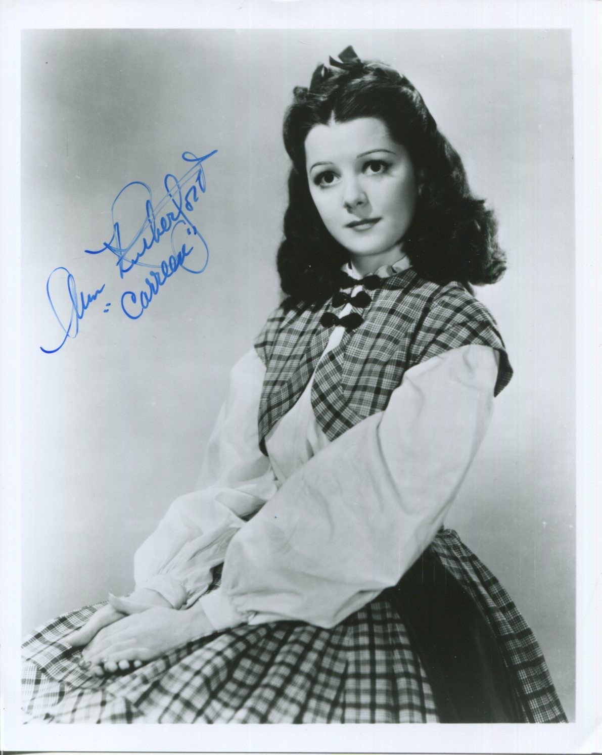 Ann Rutherford Gone with the Wind Carreen O'Hara Signed Autograph Photo ...