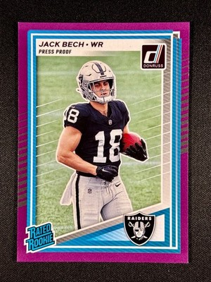 2025 Panini Donruss - Rated Rookie Jack Bech #320 Purple Press Proof ...