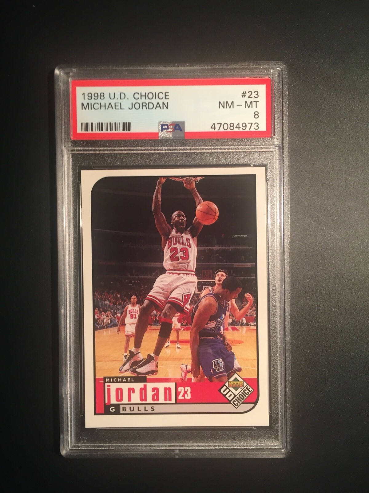 1998 UPPER DECK CHOICE MICHAEL JORDAN CARD #23 - GRADED PSA 8 - BULLS ...