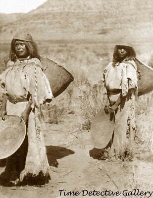 Paiute Indian Women Gathering Seeds, Arizona - 1873 - Historic Photo ...
