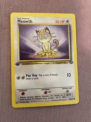 Pokémon TCG Meowth 1st Edition 1999 | eBay