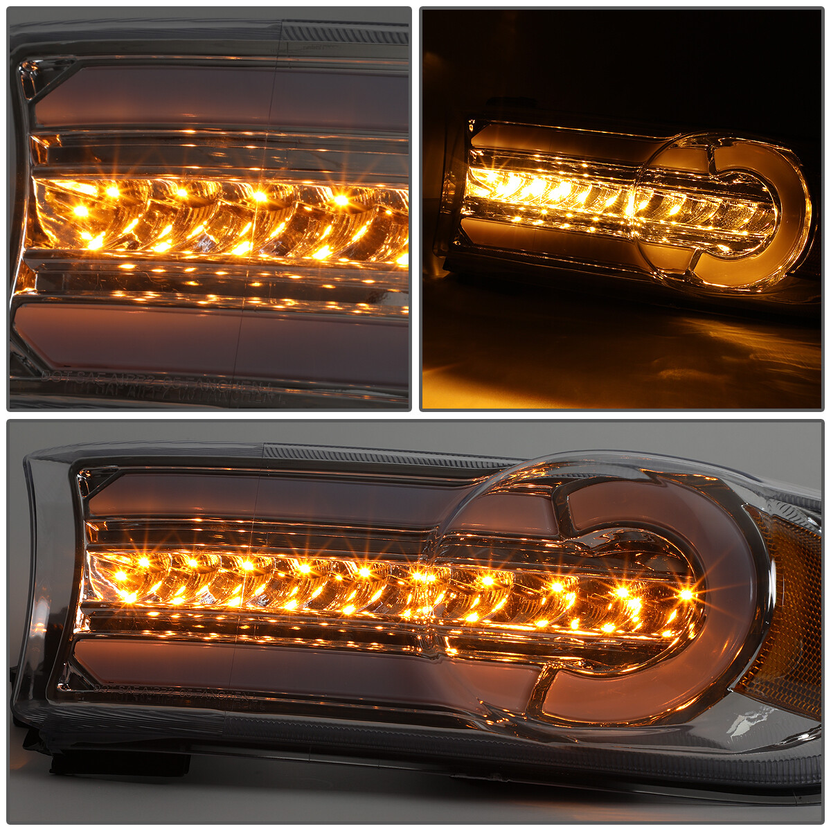 FOR 2007-2014 FJ CRUISER LED DRL+SEQUENTIAL TURN SIGNAL BUMPER LIGHT ...