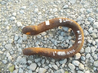 1) Vintage Universal implement drawbar tongue U hitch 8" long HEAVY ...