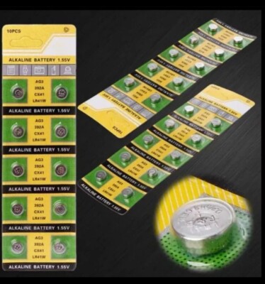 10 pack AG3 Batteries LR41 SR41 192 392 1.5v alkaline button Battery 10 ...