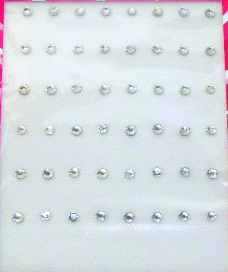 2 PACK 96 Hair Diamonds Jewels Floating Crystals Iron On Gems Wedding ...