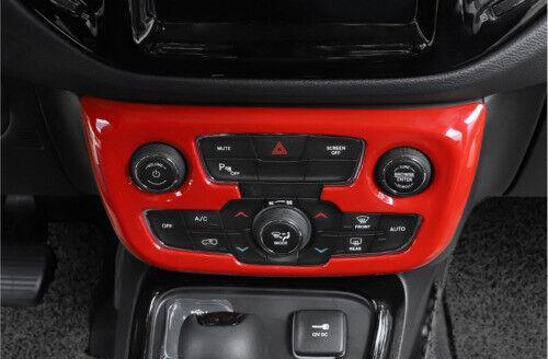 Fit For 2017 2018-2020 Jeep Compass ABS Red Central Console AC Switch ...