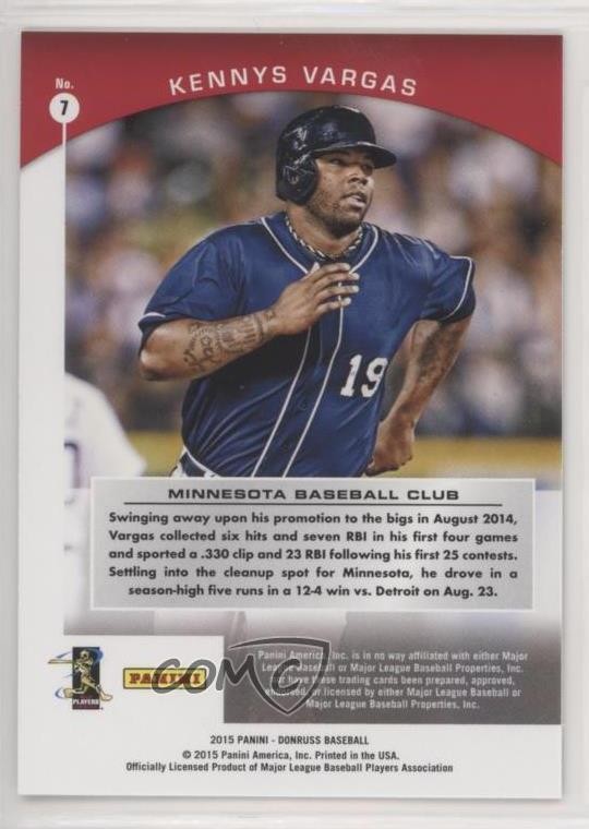 2015 Panini Donruss Preferred Grand Stand Bronze Kennys Vargas #7 | eBay
