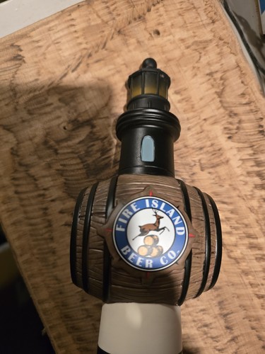 New FIRE ISLAND BEER COMPANY BARREL LIGHTHOUSE ALE beer tap handle YORK ...