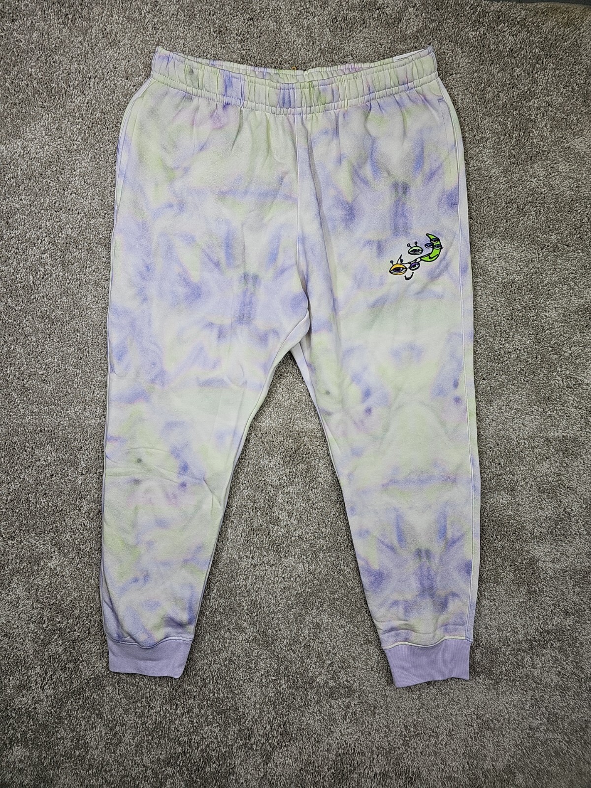 Nike Sportswear Tie-Dye Embroidered Fleece Pants DZ3064-546 Men's Size ...