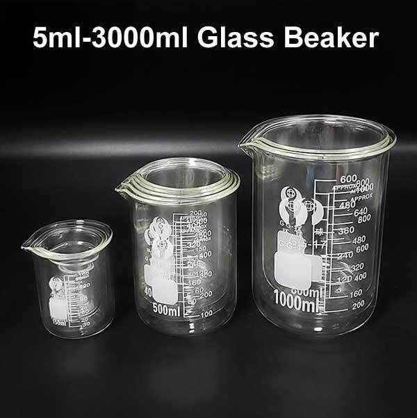 5ml - 3000ml Laboratory Borosilicate Glass Beakers High Chemistry ...