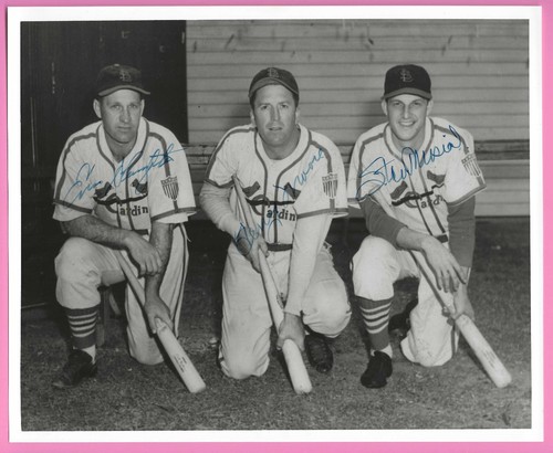 Stan Musial, Enos Slaughter & Terry Moore Signed Cardinals 8" X 10 ...