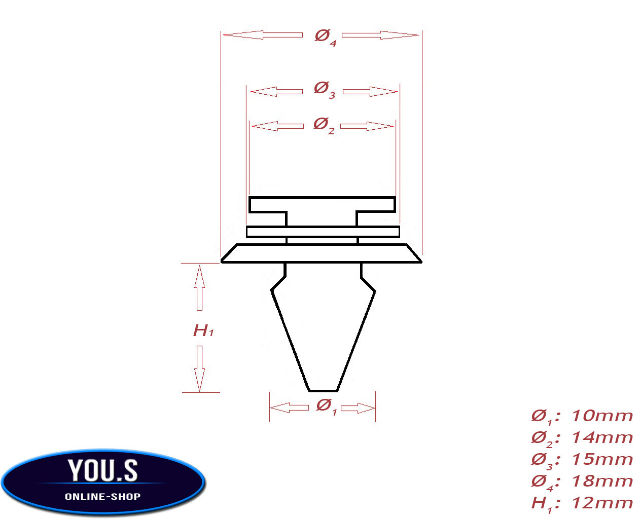 40 X Universal Mounting Clips Door Panel Clips for Mercedes And Skoda ...