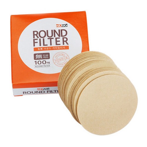 Nuvo 100 Round Coffee Paper Filter 80mm Unbleached Safe Brown Drip ...