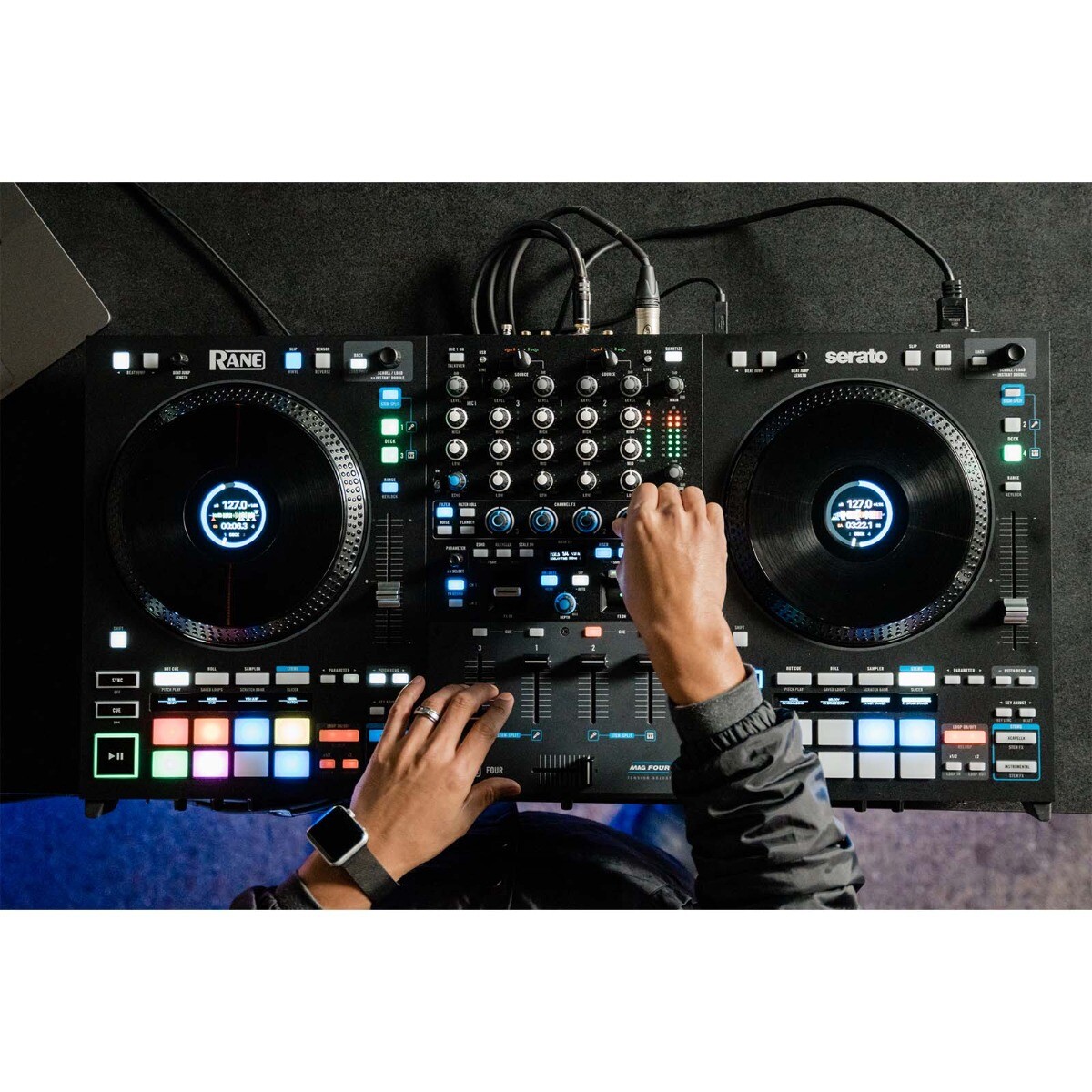 Rane FOUR Advanced 4 Channel Mixer Stems Serato DJ Controller w Soft ...