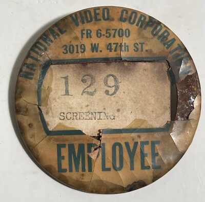 Antique Vintage Pin Badge National Video Corporation Employee Screening ...