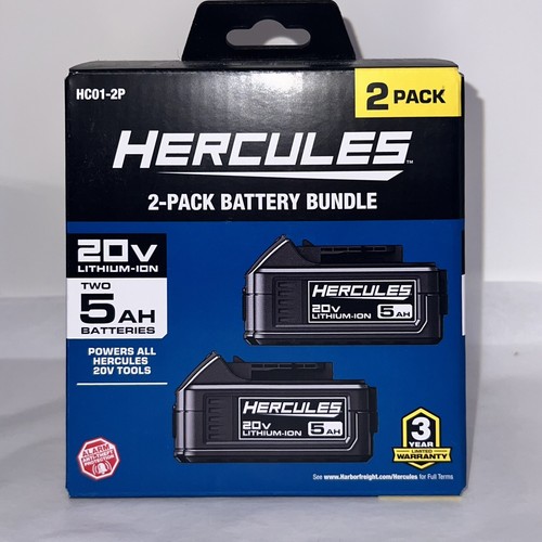 Hercules 20V 5 Ah Lithium-Ion Battery Bundle 2-Pack 71271 HC01-2P for ...