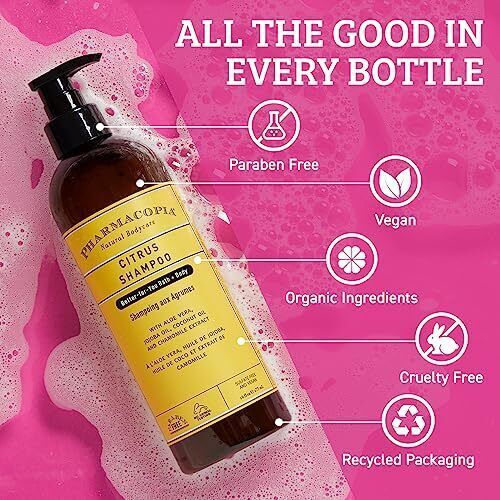 Pharmacopia Citrus Shampoo - Natural Hair Care with Plant Based ...