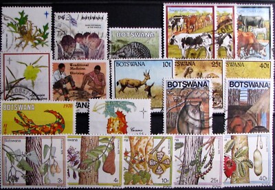 1970-2006 BOTSWANA #67-819: F/VF M/U All-Different lot of 19 stamps | eBay
