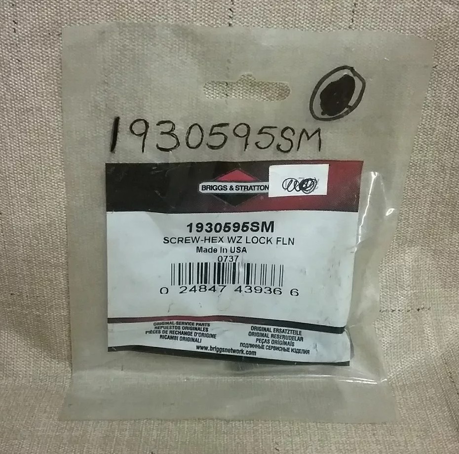 Briggs and Stratton 1930595SM HEX FLANGE HEAD SCREW WHIZ LOCK for sale ...