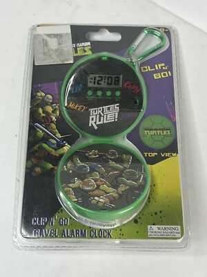 Nickelodeon TMNT Clip N Go Travel Alarm Clock Watch | eBay