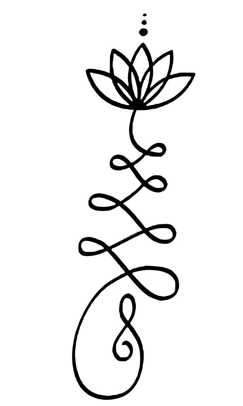 Unalome Lotus Protection Symbol Empath Empathy Vinyl Decal Sticker ...