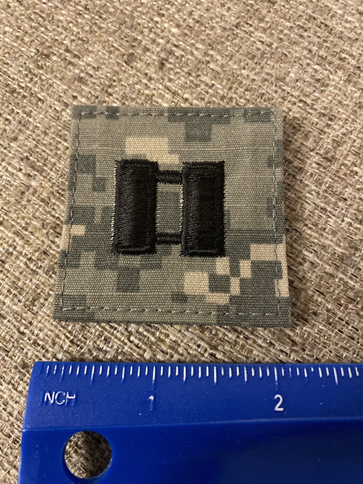 US Army Captain CPT O-3 Rank ACU Hook / Loop Pattern Military Patch ...