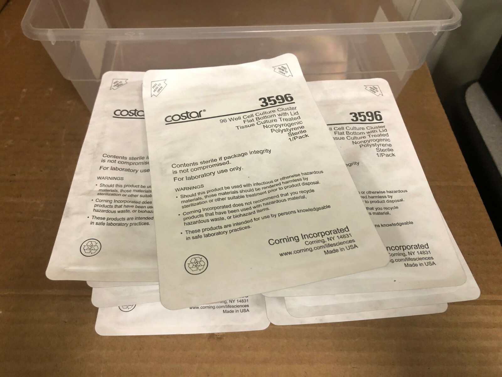 Corning Incorporated Costar 3596 96 Well Cell Cluster Flat Bottom Lot ...