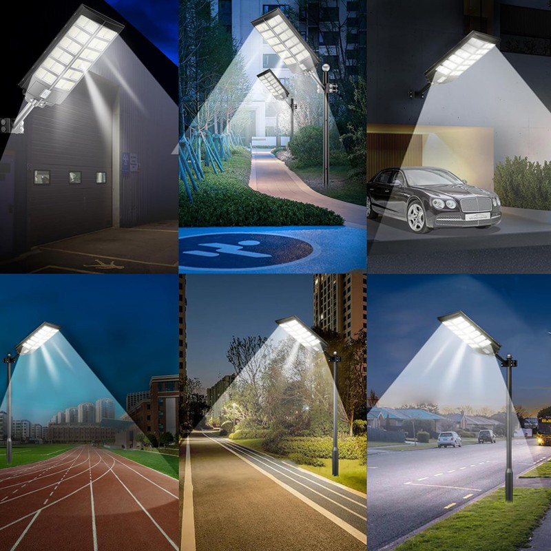 Outdoor Commercial 11000W Solar Street Light IP67 Dusk-to-Dawn Road ...