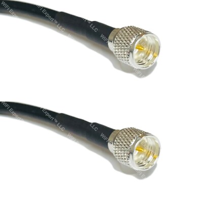 RG58 Silver Mini UHF Male to Mini UHF Male Coax RF Cable USA Lot | eBay