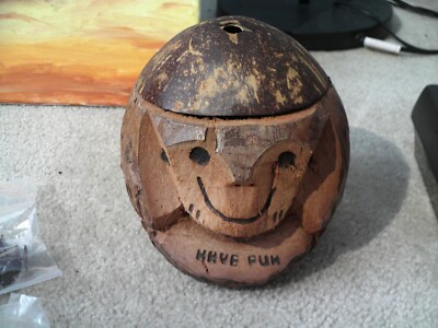 Unique Hand Carved Coconut Monkey Head Have Fun 6 1/2" Tall | eBay