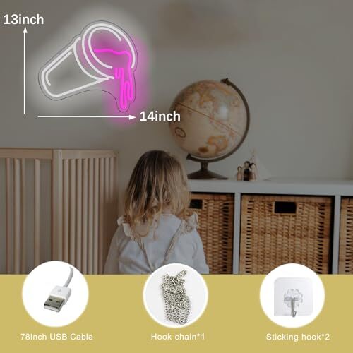 Dimmable Drinks Neon Signs Pink Double Cups Neon Lights for Aesthetic ...