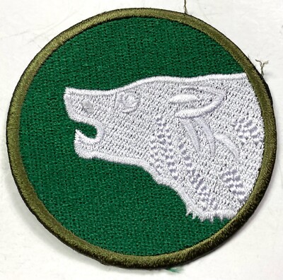 WWII US 104TH INFANTRY "TIMBER WOLF" DIVISION JACKET SLEEVE INSIGNIA ...