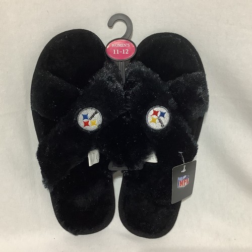 Pittsburgh Steelers NFL FOCO Soft Fuzzy Bedroom House Slippers Womens ...