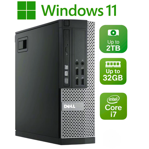 Dell Desktop Tower | Intel i7 | 32GB Memory | 2TB SSD+HDD | Windows 11/ ...