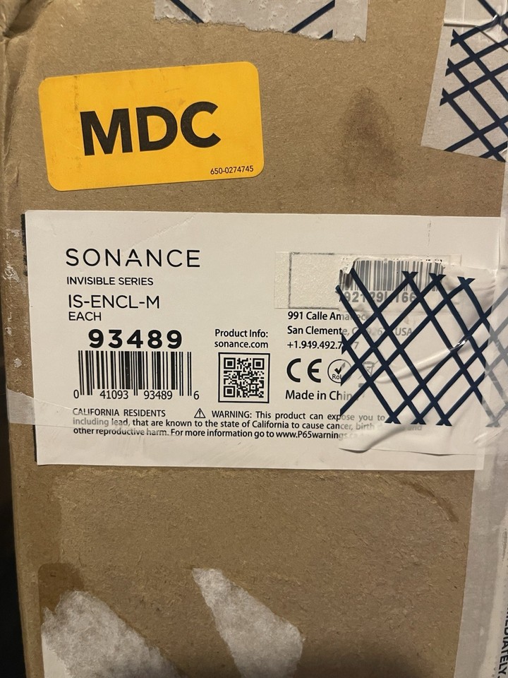 Sonance IS10W Invisible (In Wall) Woofer NIB w/Sound Isolating Speaker ...