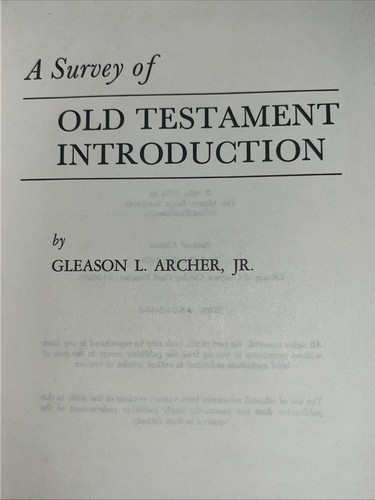 A Survey Of Old Testament Introduction Gleason Archer Hardbound | eBay