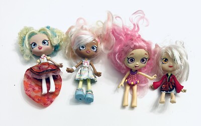 Shopkins Shoppies Dolls Popette,Marsha Mello, Sara Sushi & Bubbleish ...